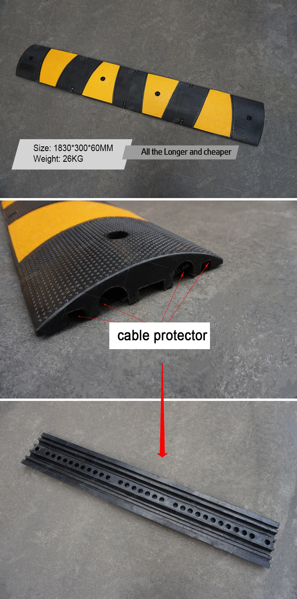 Best Price Direct Factory Traffic Safety Reflective Road Humps Cable ...