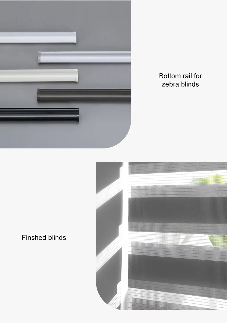 Custom Made Electric Motorized Motor Alexa Roller Zebra Blinds Blackout ...