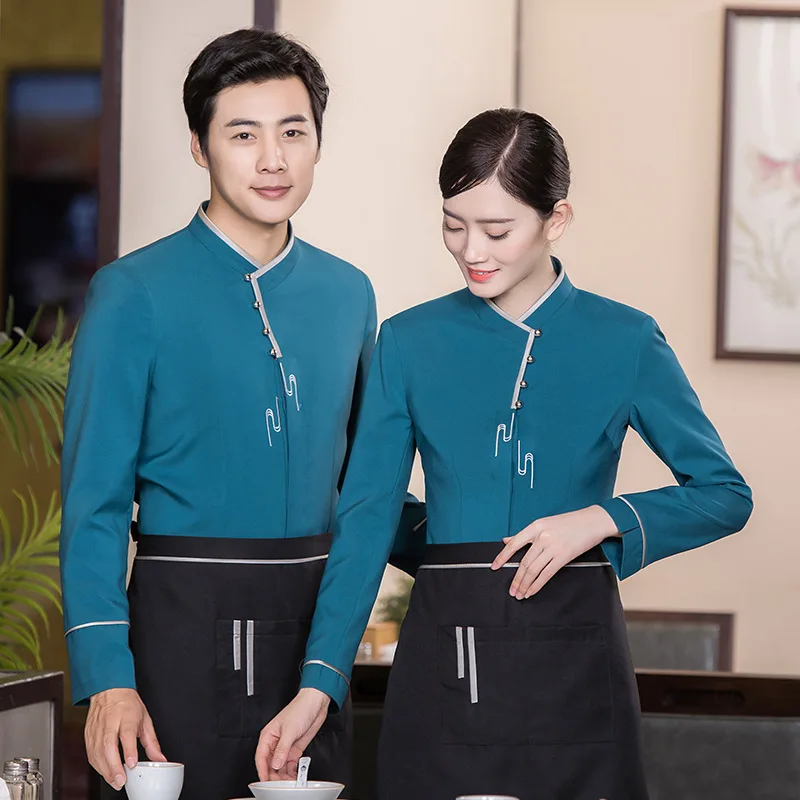 factory Costume Woven hotel reception uniform hotel servicer clothes ...