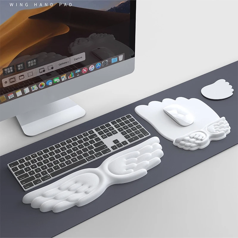 Angel Wings Wrist Rest Pad Keyboard Wrist Rest Leather Surface ...