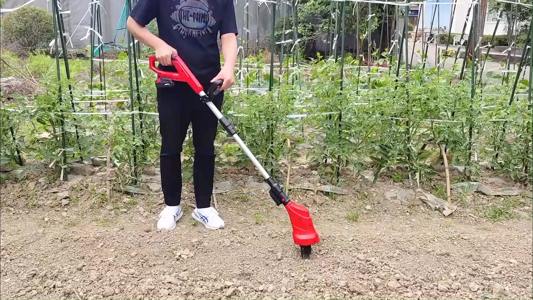 Vertak 20v Cordless Compact Tiller Hand Rotary Cultivator Garden Lawn ...