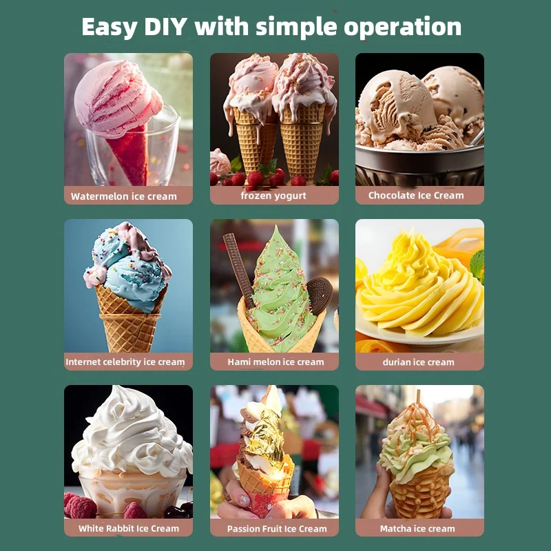 Ice Cream Maker Ice Cream Machine Portable Mini Ice Cream Maker ...