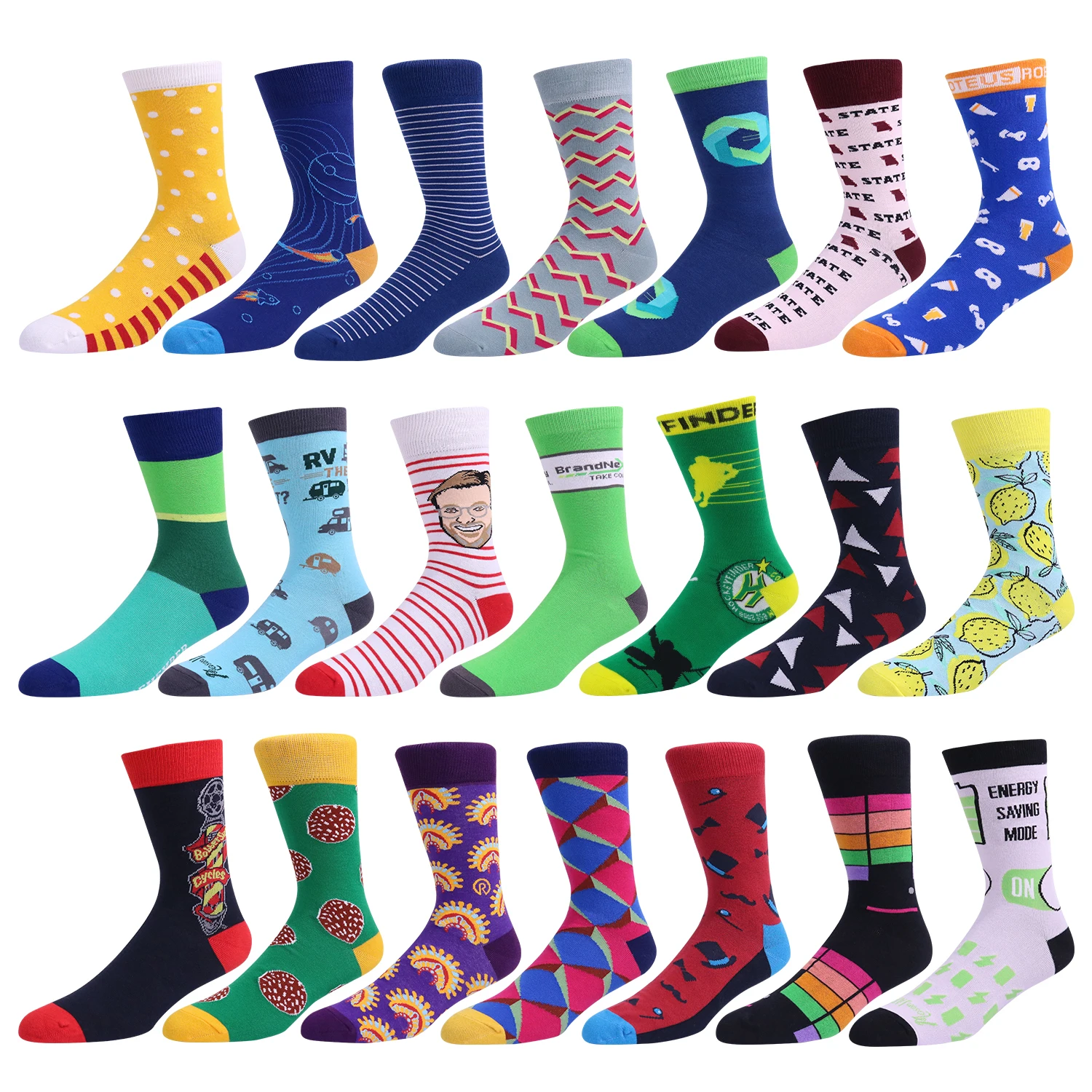 Wholesale Custom Logo Crew Cotton Men Socks Personalized Customised ...