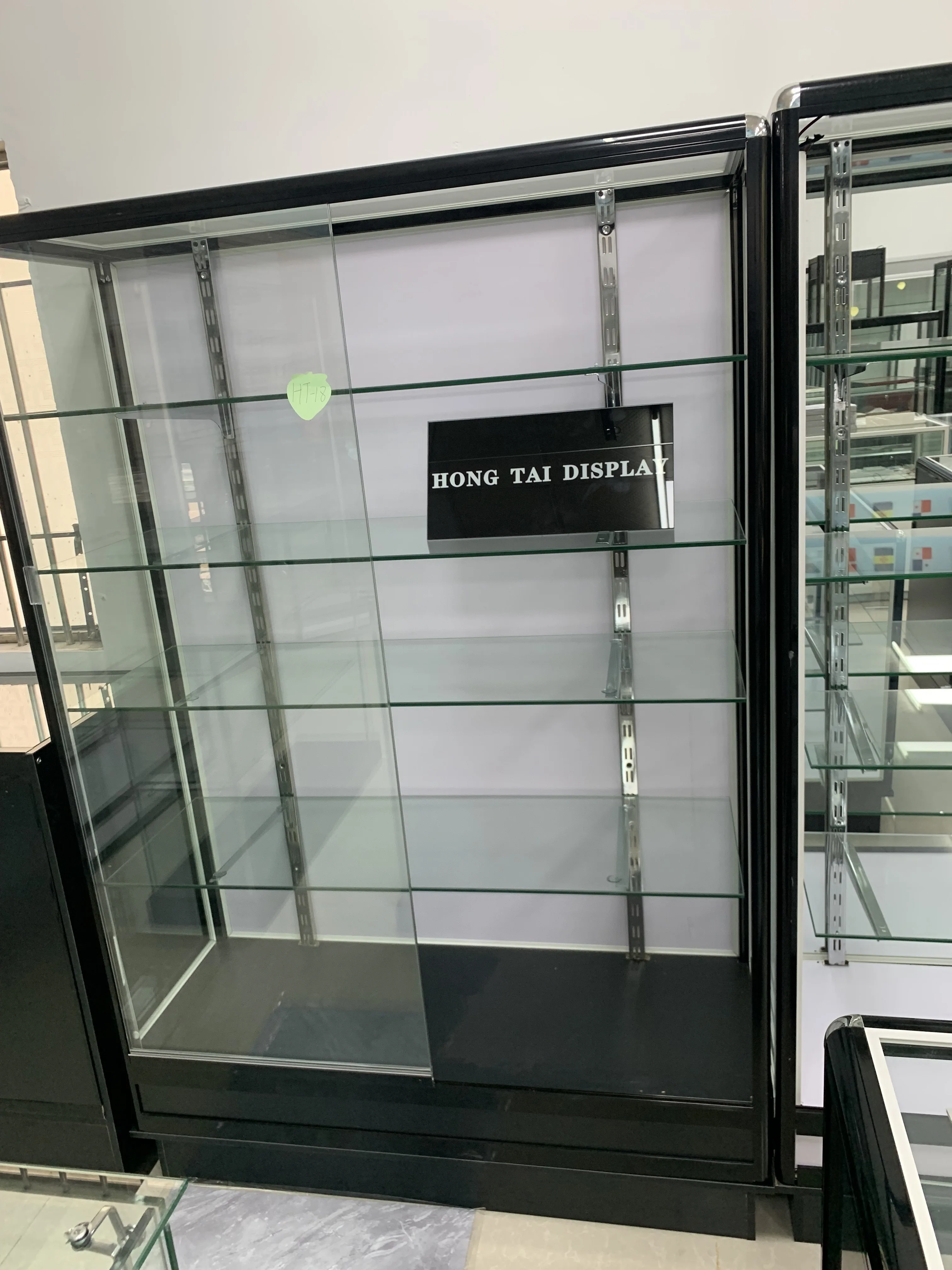 Customized Aluminium Glass Display Desk with LED Lights