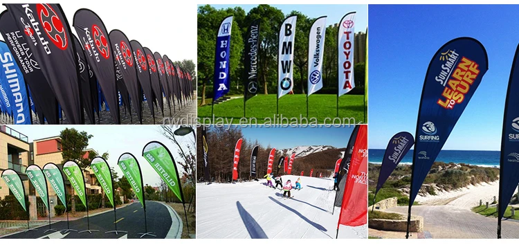 Custom Outdoor Advertising Beach Flag Banners Flying Feather Flag ...