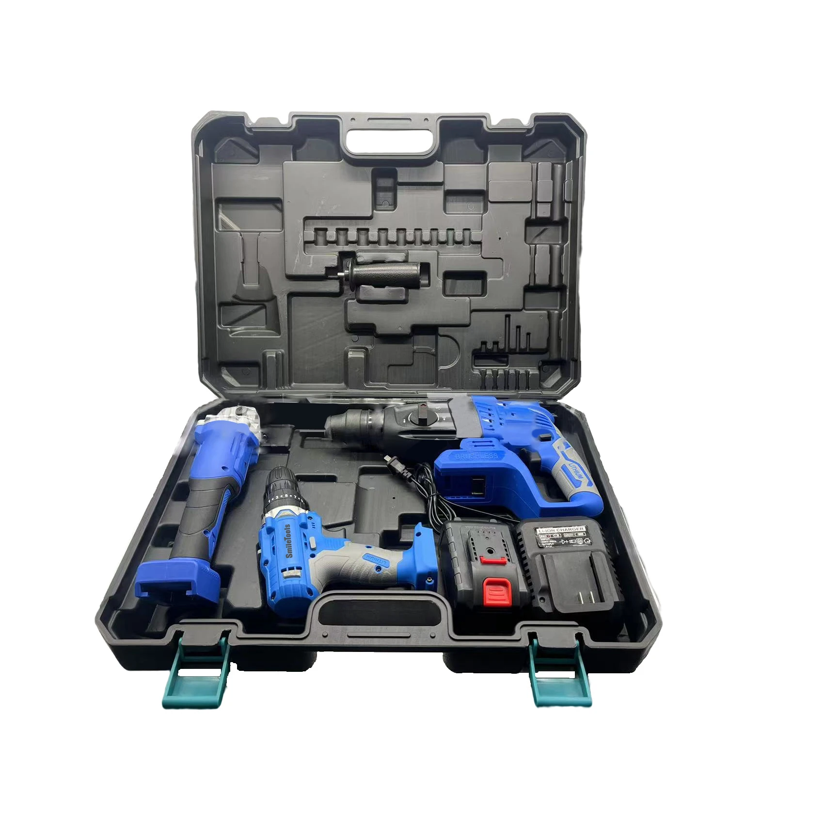 Custom Brushless Lithium Electric Drill Angle Grinder Motor Wrench Set ...