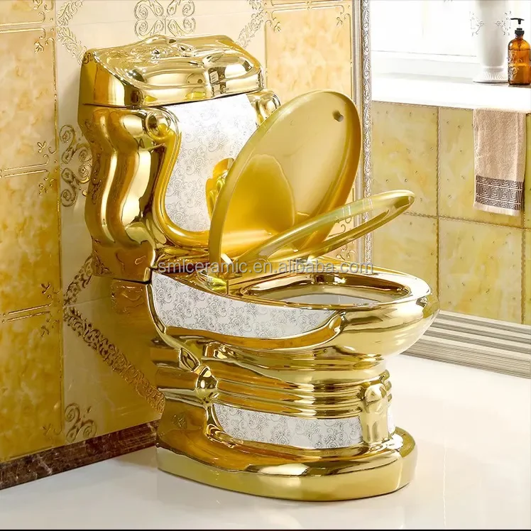 Similar Luxury Royal Ceramic Two Piece Pure Golden Toilet Bowl Set ...