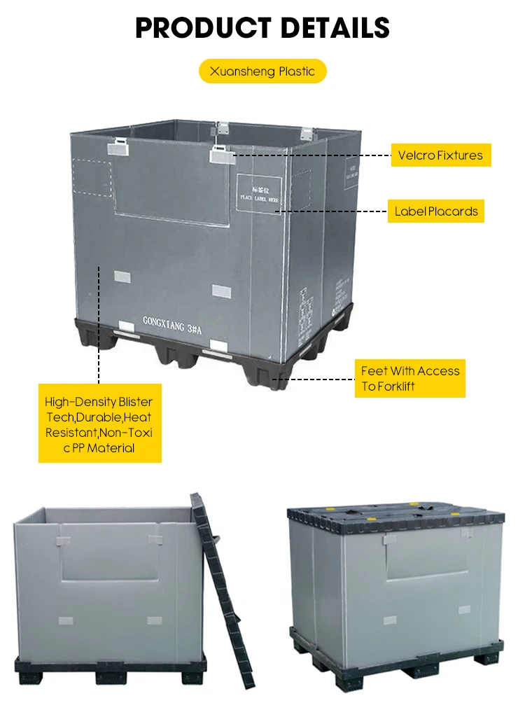 Folding Euro Industry Plastic Corrugated Pallet Pallet Sleeve Box - Buy ...