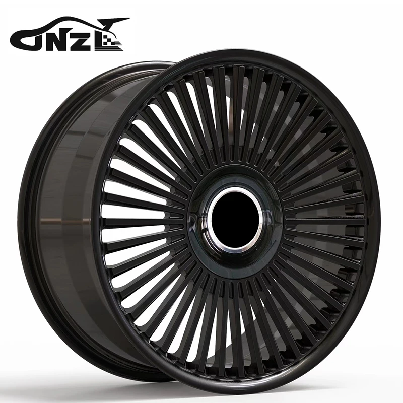 Custom Forged Wheel Rims 5x127 22 Inch 5 Holes Glossy Black Alloy ...