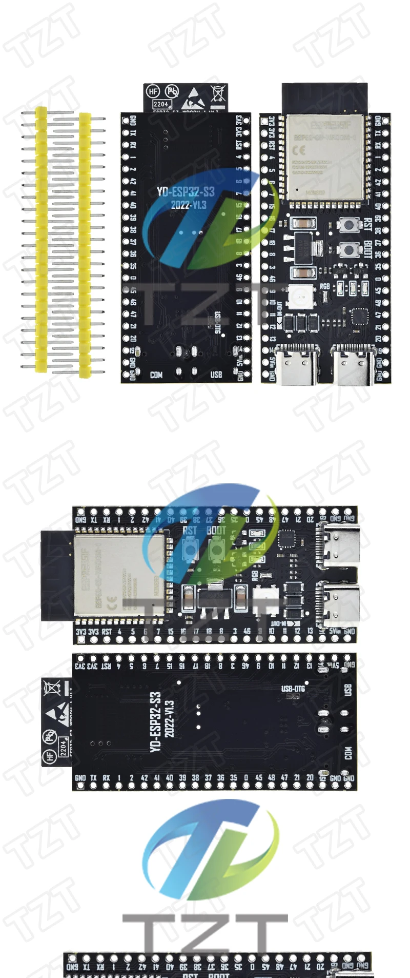 ESP32 / ESP32-S3 WiFi+Bluetooth Internet Of Things Dual Type-C ...
