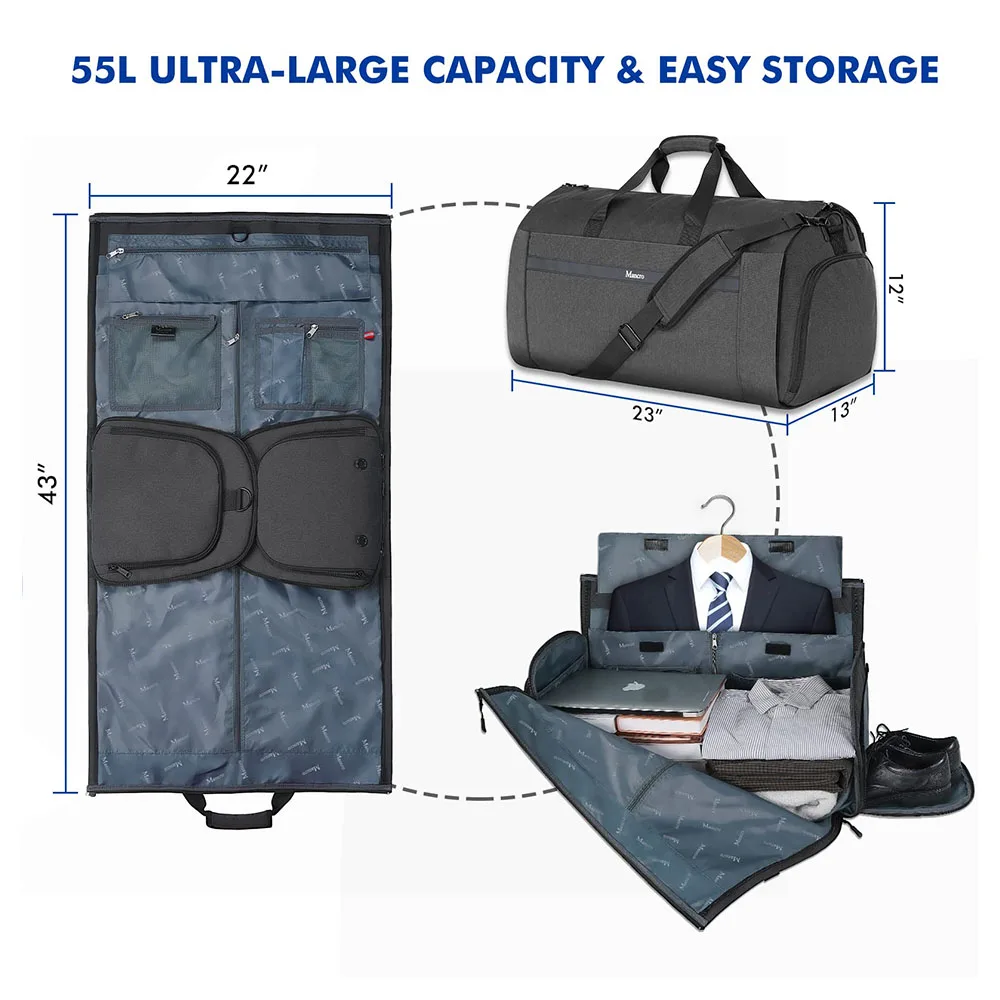 Hot Selling 55l Ultra Large Capacity Men Garment Duffle Bag Water ...