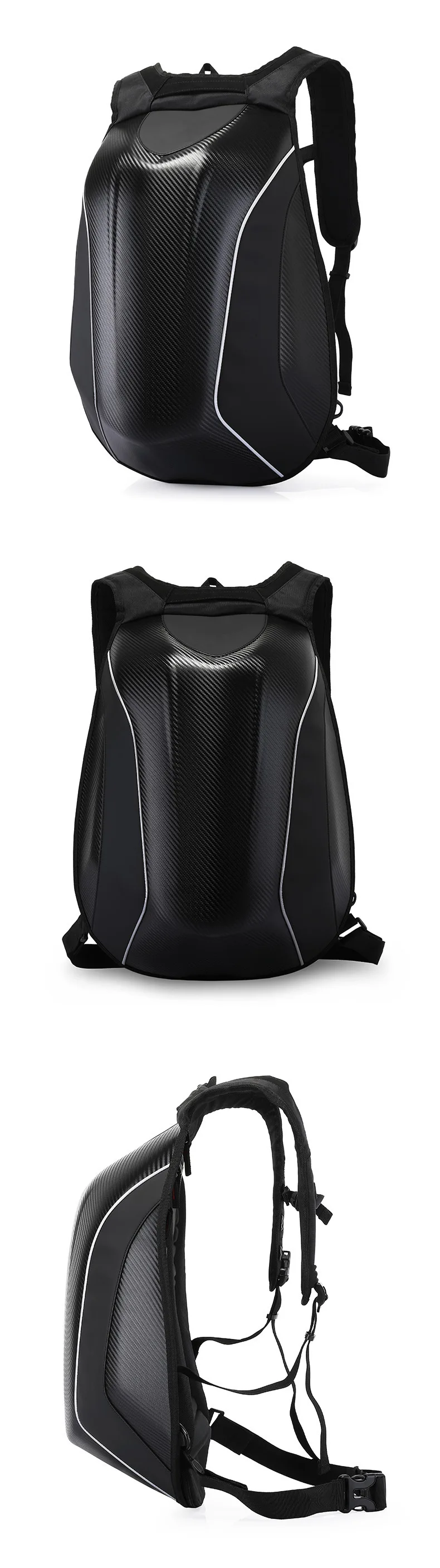 Customized Carbon Fiber Motorcycle Backpack - Waterproof