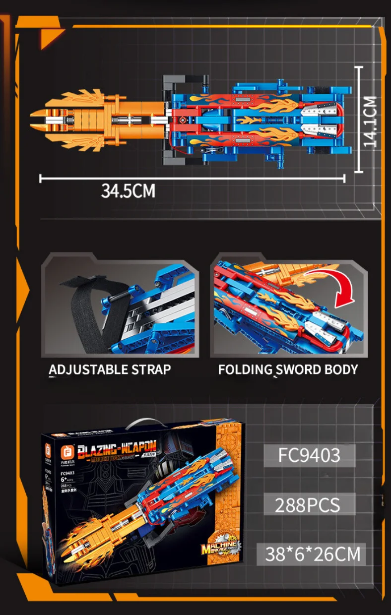 PANDAS Army Blazing-Weapon Transforme Building Block Arm Game Shooting ...