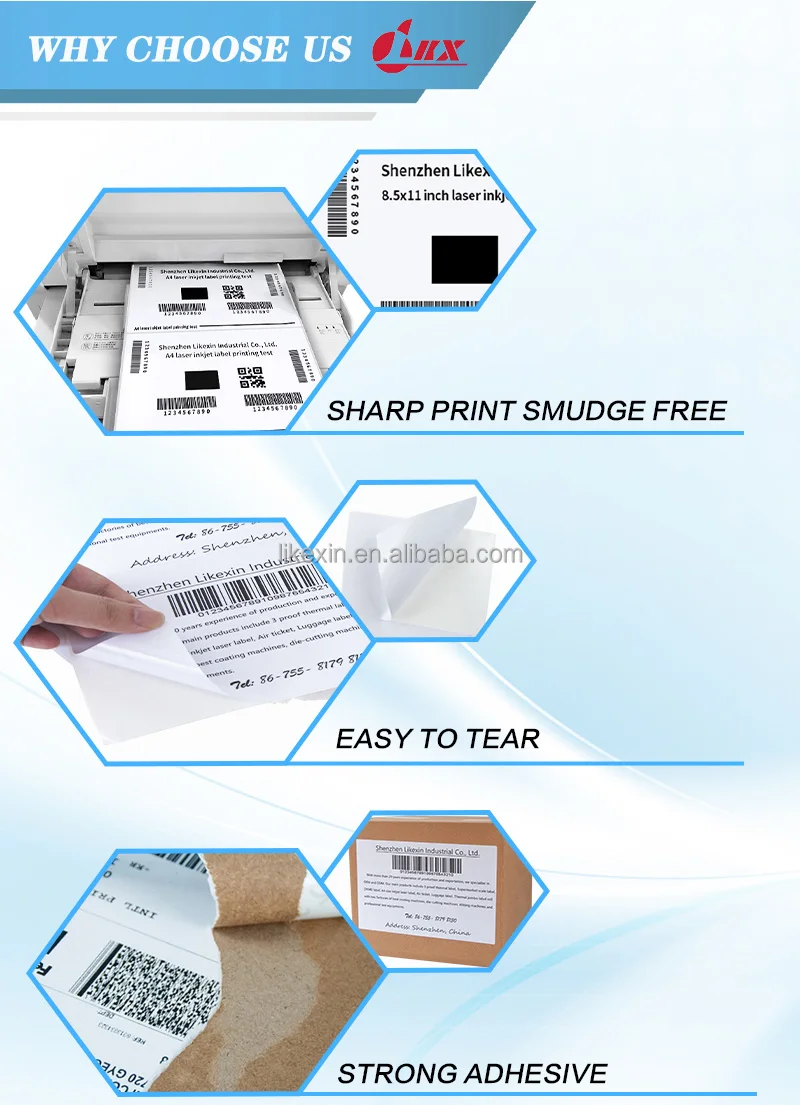 Factory Price Premium Quality A4 Inkjet Laser Permanent Self Adhesive ...