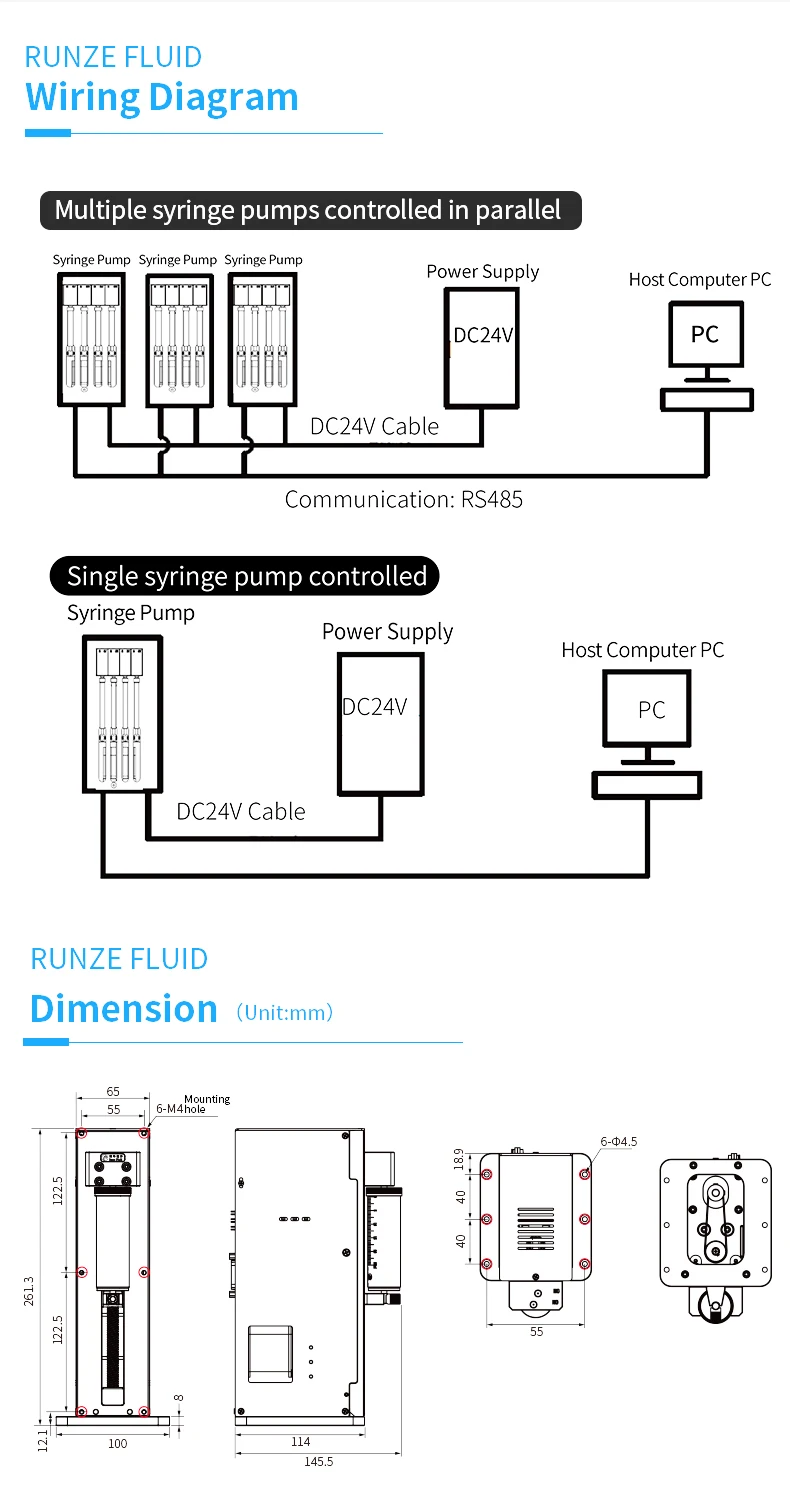 Runze Fully Programmable Pump - Precision Syringe Infusion