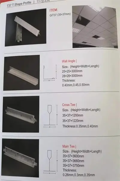 White Suspended Ceiling T-Grid /Suspended Ceiling Runner /Suspended ...