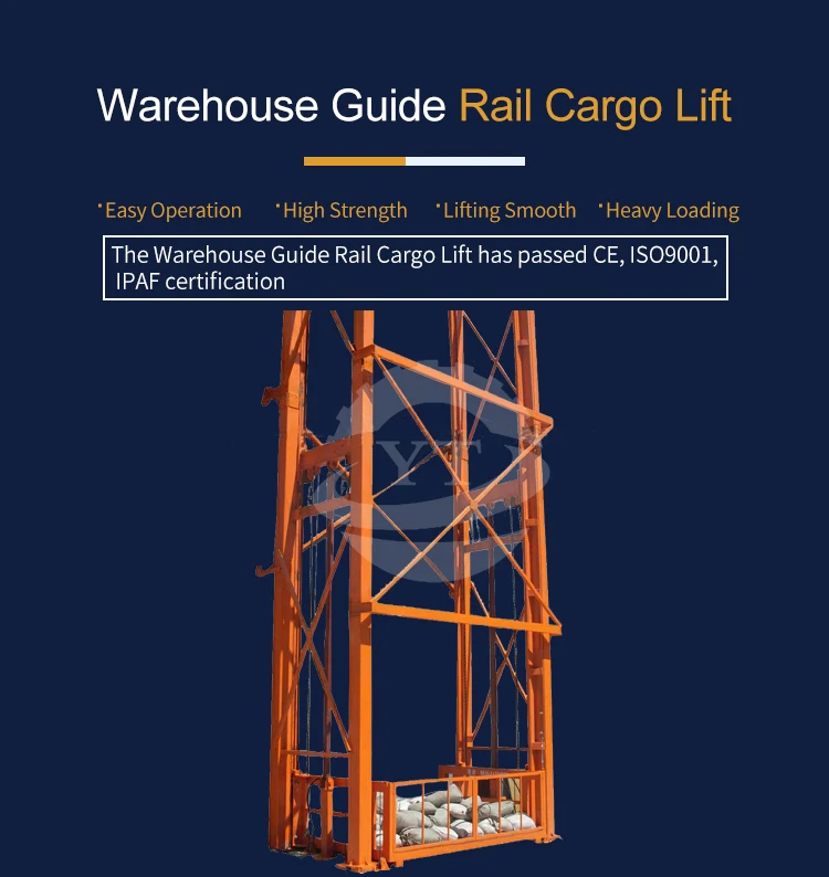 Warehouse Elevator Lift Elevator Warehouse Guide Rail Freight Elevator ...