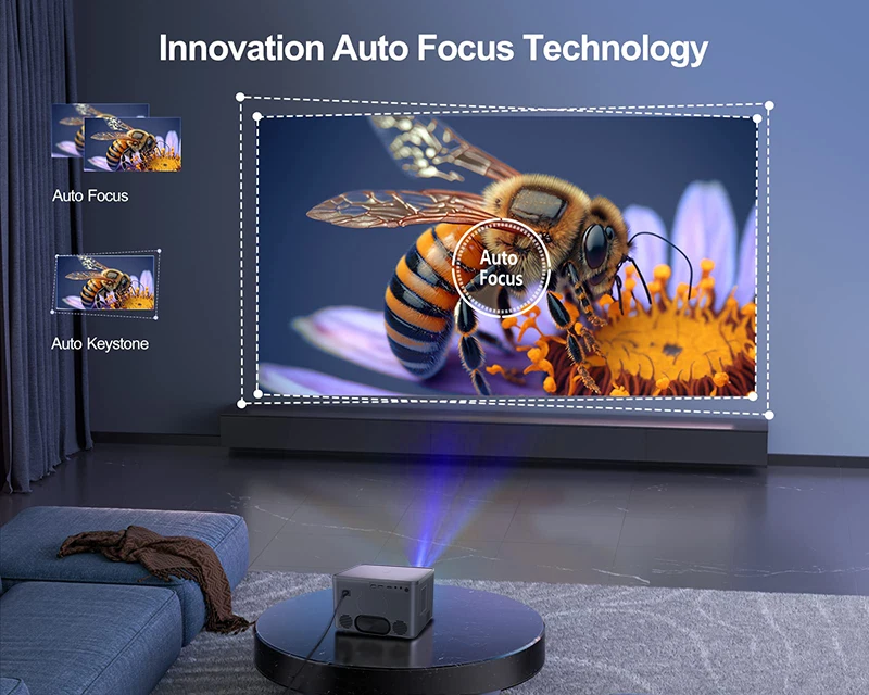 Native 1080P FHD Projector 4K Android TV Projector Smart TV Mini Home ...