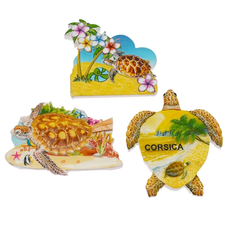 Wholesale 3d Resin Turtle Magnet Custom Souvenir Fridge Magnet Resin ...