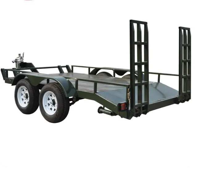 Double Axles Car Trailer With Ramp - Buy Car Trailer Ramps Aluminum ...