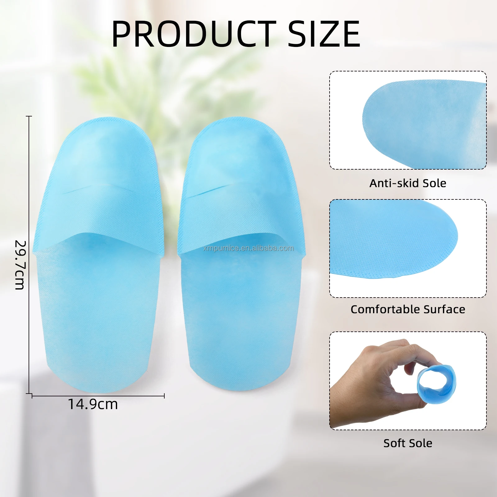Wholesale Hotel Salon White Non-Woven Flip Flop Slippers