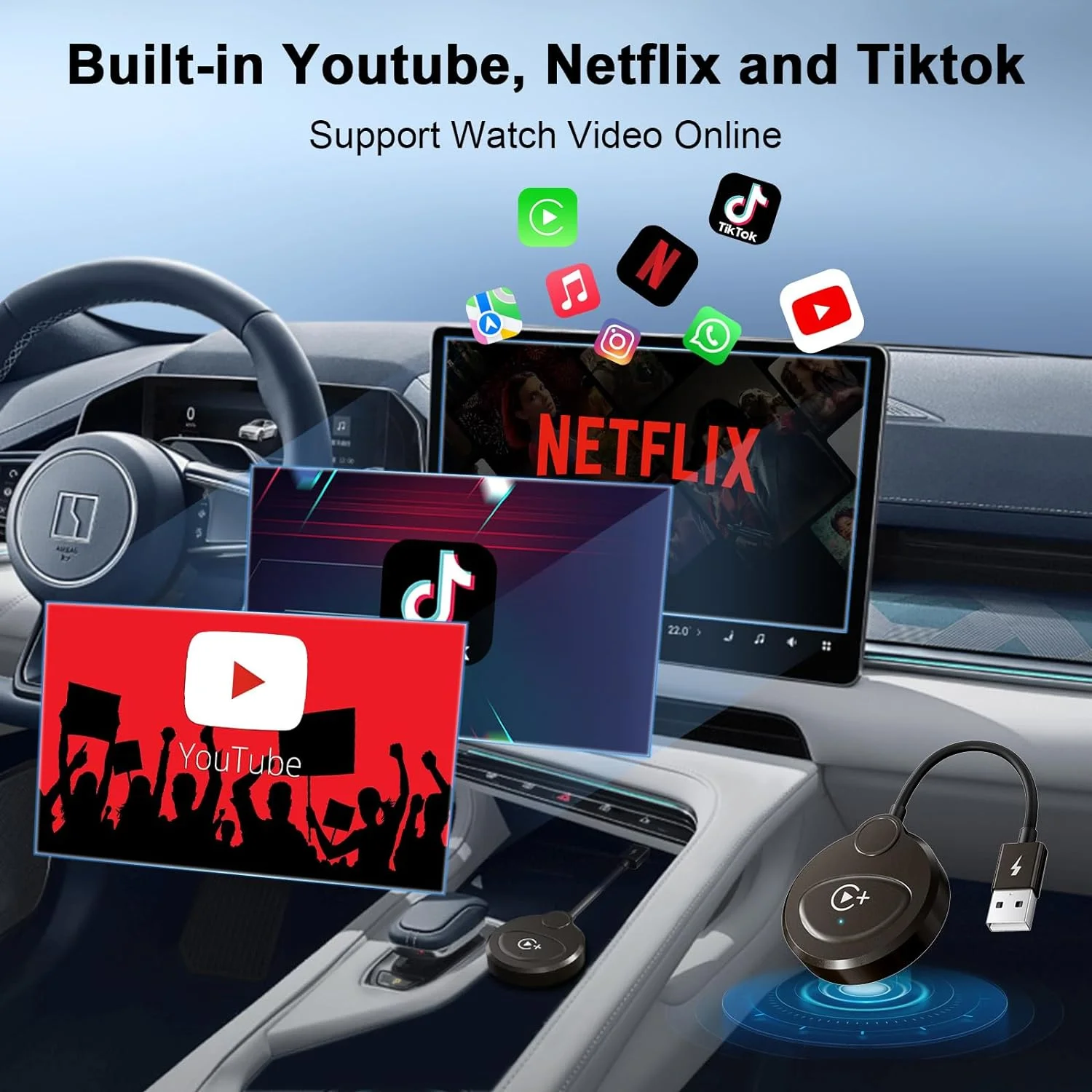 Carplay Netflix Adapter - Video Streaming for Your Car