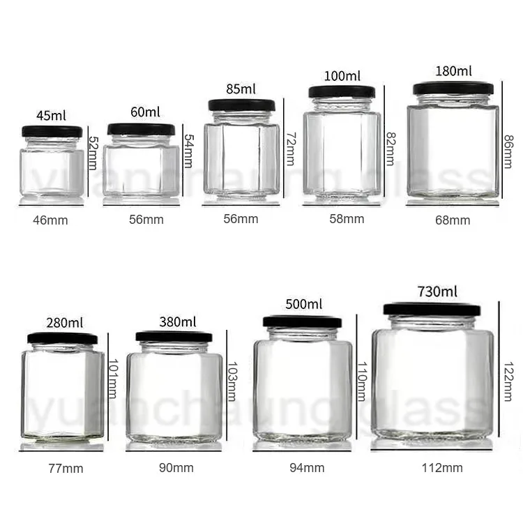 High Quality Wholesale Empty Glass Jar Transparent Bottle 200ml 280ml 380ml 500ml 750ml With ...