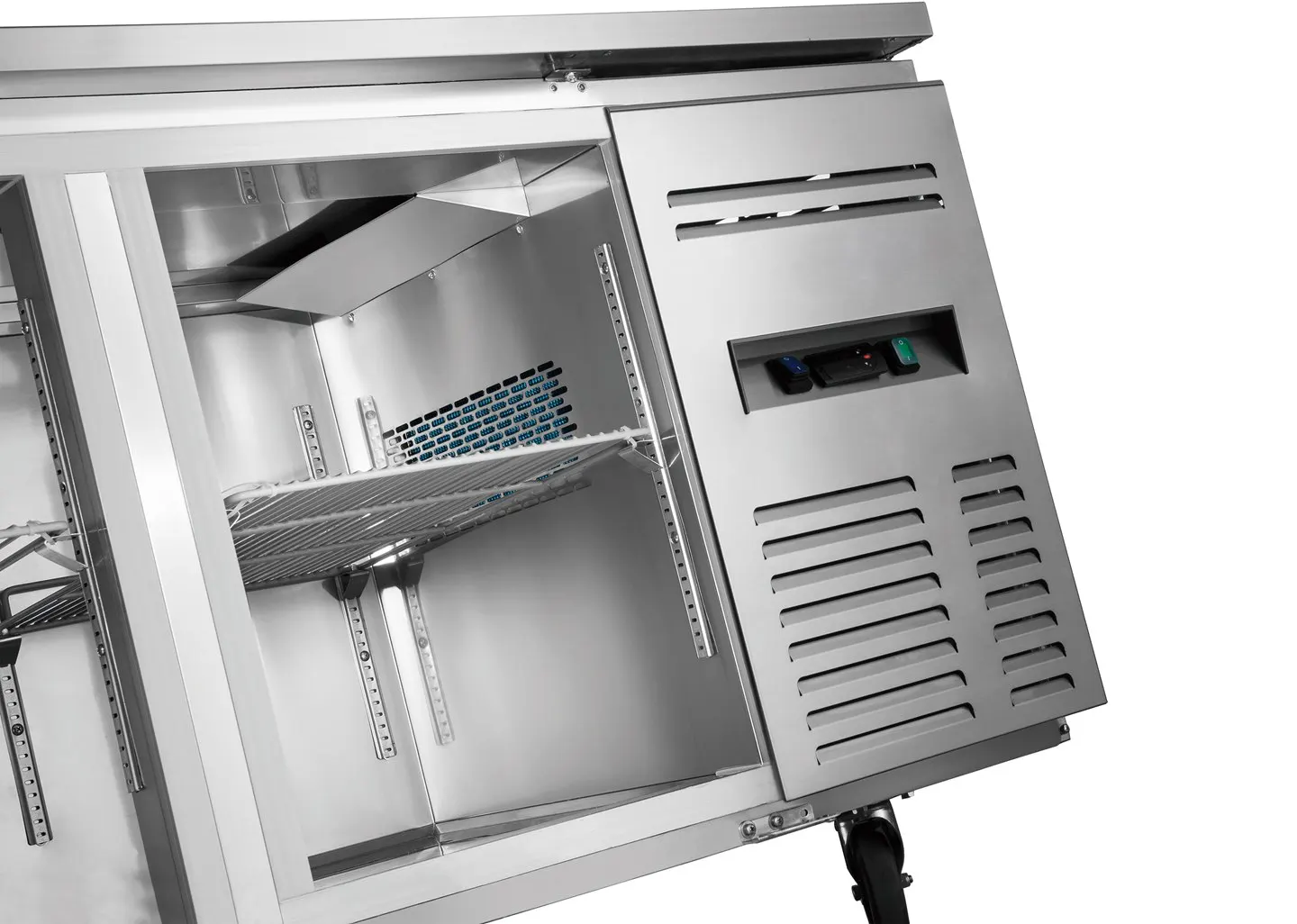 2 Glass Door Ventilated Undercounter Refrigerator High Ambient ...