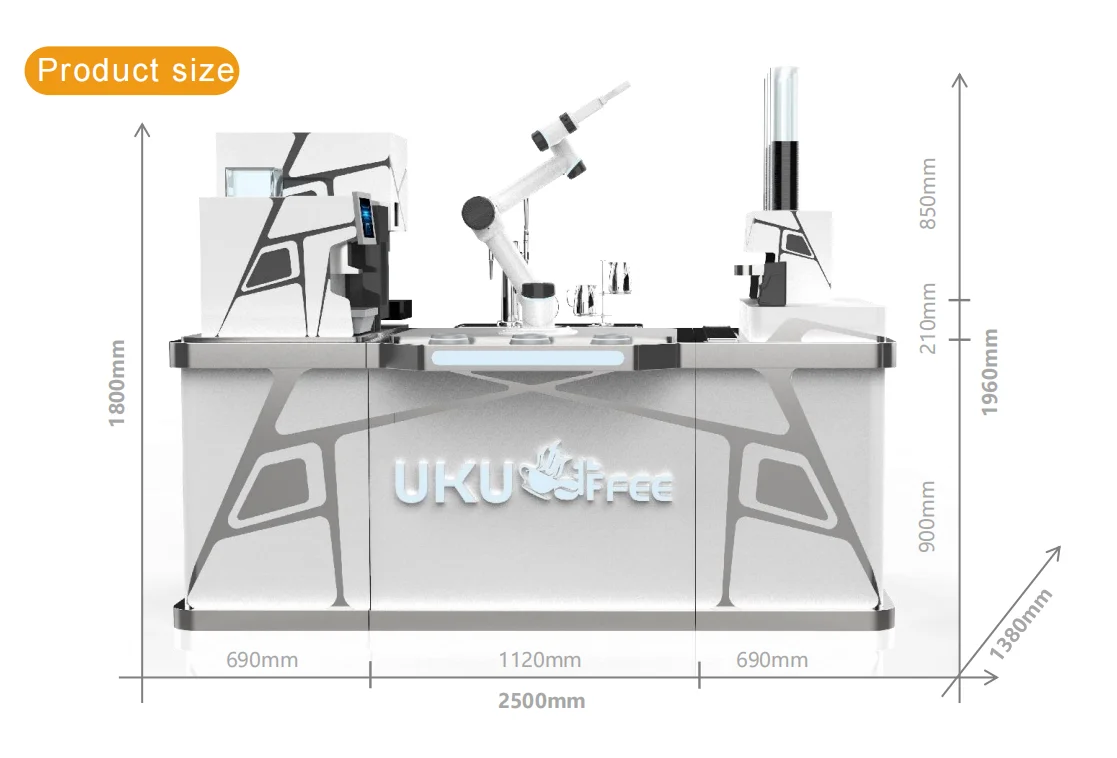 Ai Automatic Ice Cream Coffee Vending Machine With Robotic Arm Xbot ...
