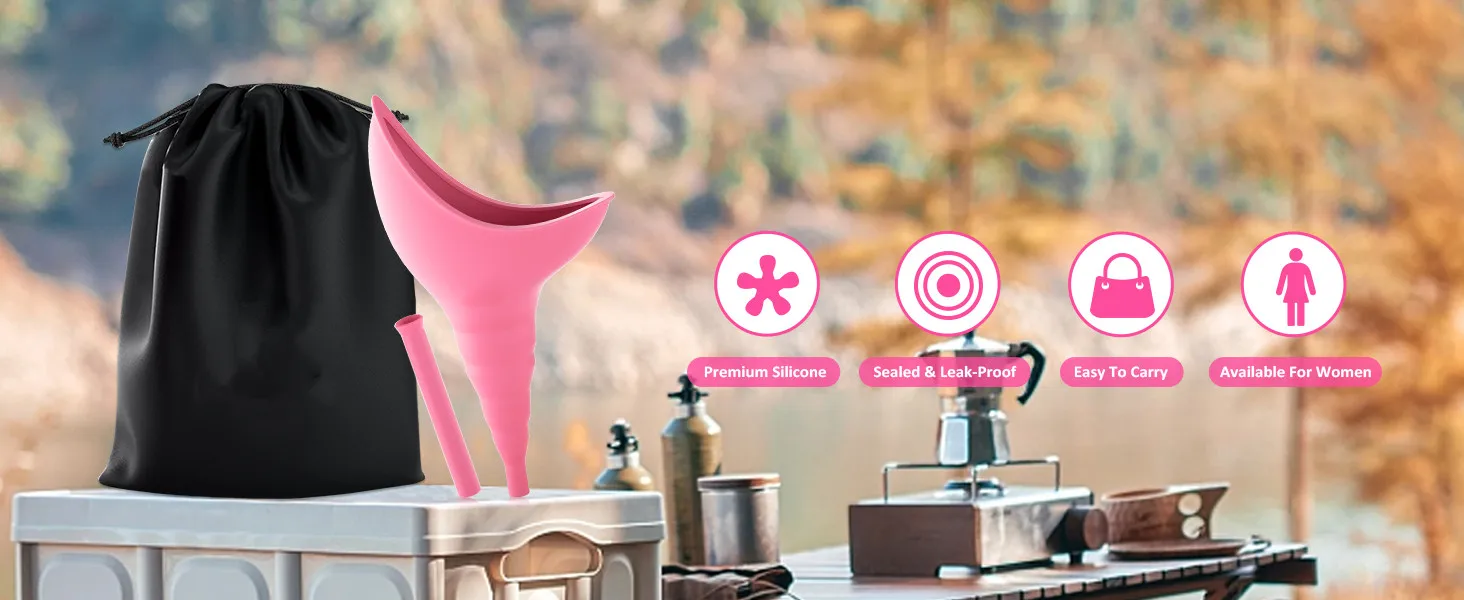 Female Urinal Silicone Funnel Urine Cups Portable Urinal for Women ...