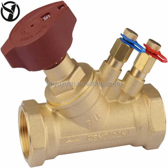 Brass Flow Regulating Static Balancing Valve For Havc System - Buy ...