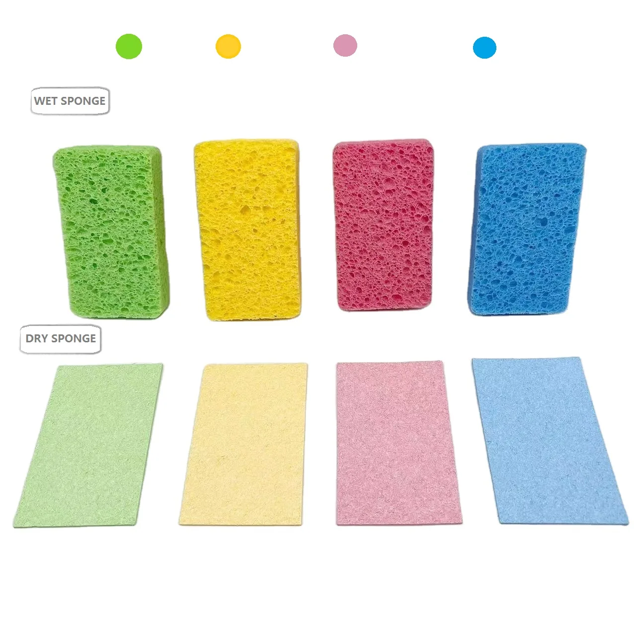 Natural Cellulose Wood Pulp Dish Sponge Non-scatch Pop Up Soft ...