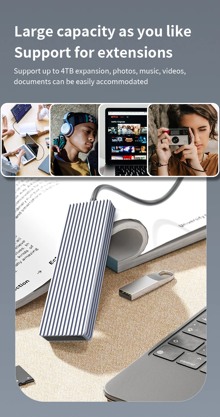 Portable Ssd M2 2tb 4tb Usb3.1 Type-c 10Gbps M.2 Single Protocol 2280 ...