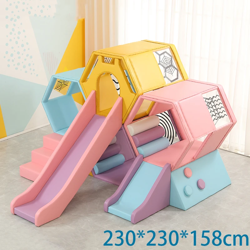 Baby Indoor Colorful Honeycomb Slide Sense System