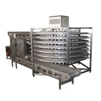 Spiral Conveyor Spiral Cooling Tower Multi-layer Frozen Pizza Food ...