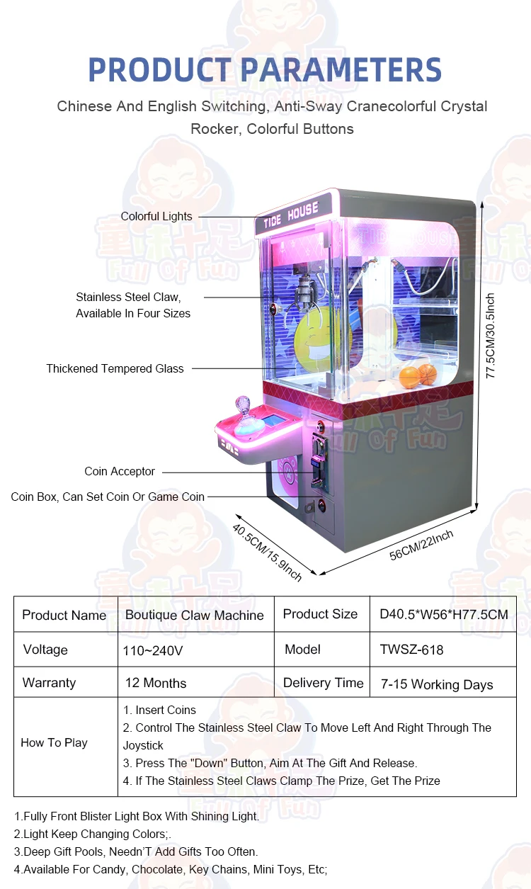 Mini Claw Crane Game Machine - High Quality Entertainment
