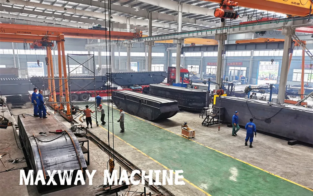 MAX250PU Floating Amphibious Pontoon Track for 23-26 Ton Excavators