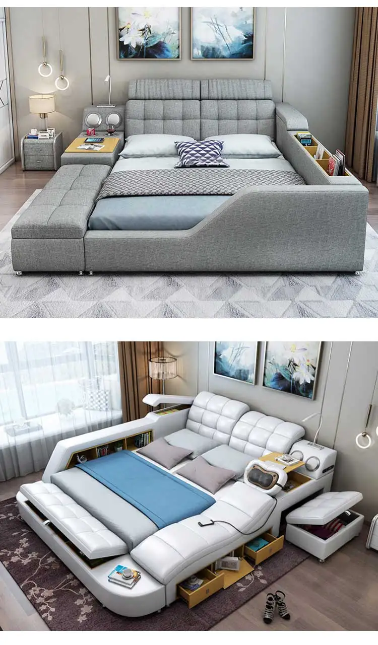 Modern Smart Multifunction Bed - Adjustable & Comfortable