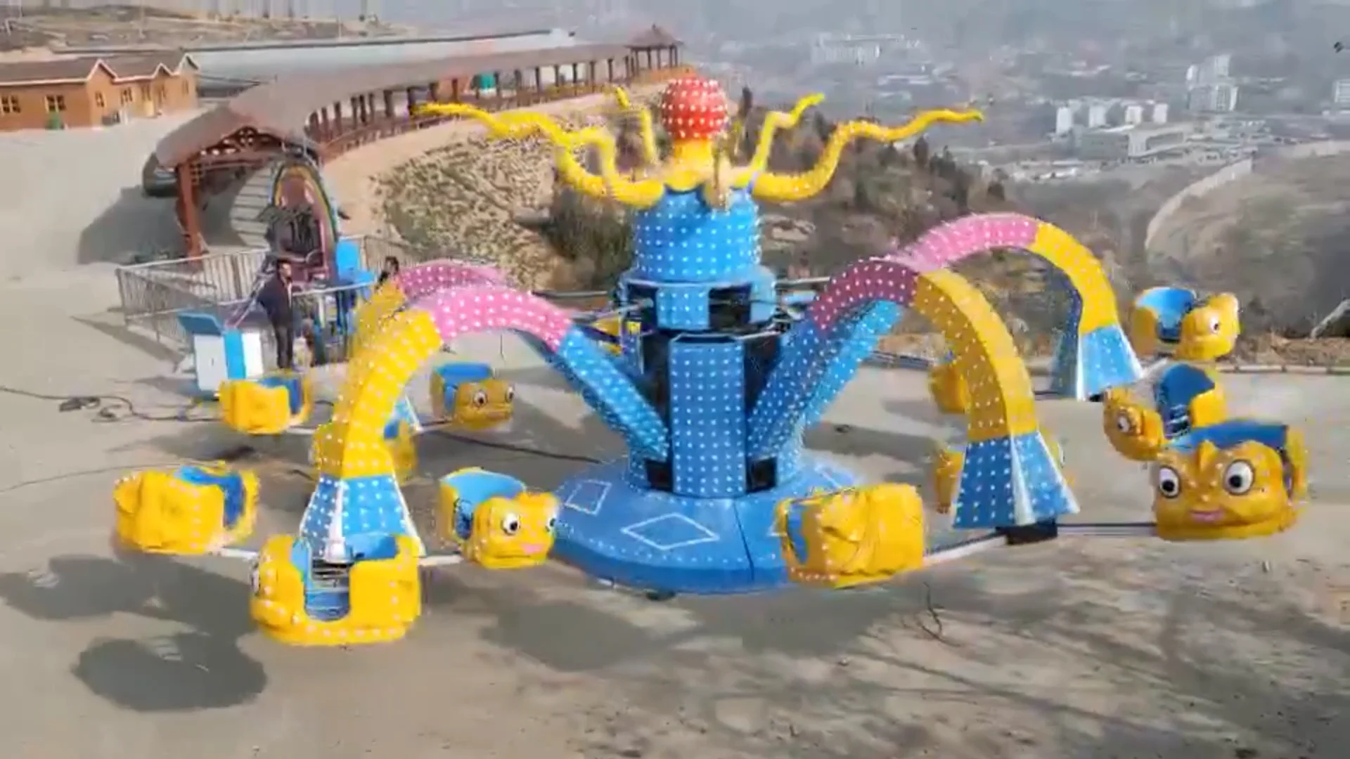 Kids Amusement Park Big Octopus Fairground Theme Park Flying Octopus ...