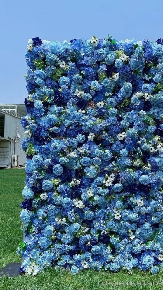 High Quality Flower Artificial Greenery Wall Backdrop Wedding Backdrop For Party Fabric Roll Up