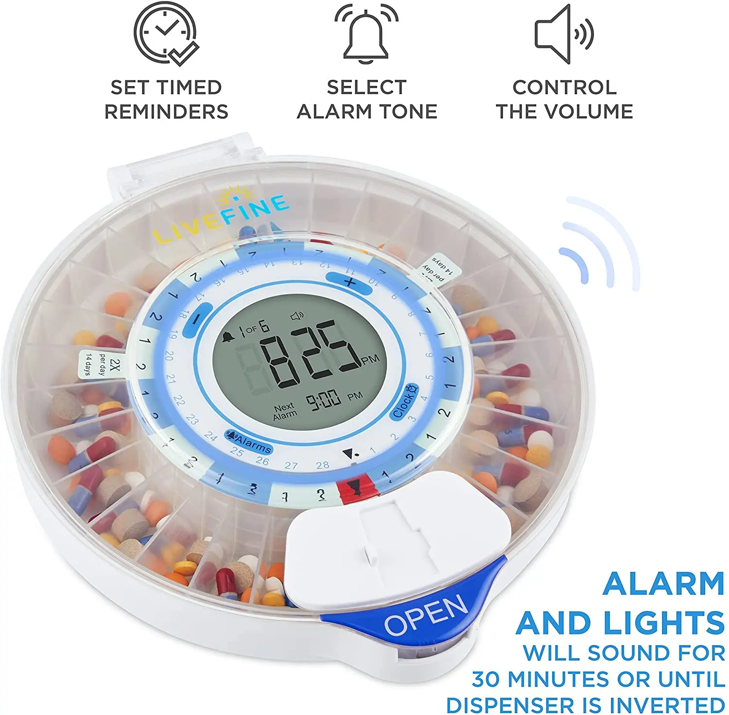 Smart Pill Box - Automatic 28 Day Delivery System with Alarm