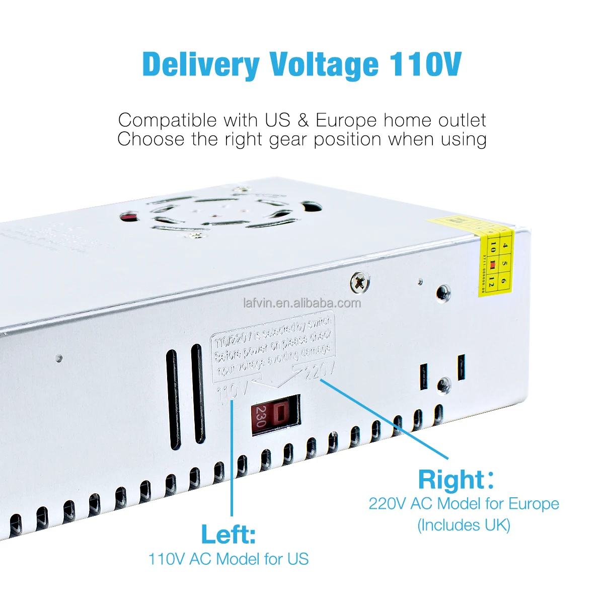 12V 50A 600W AC to DC Power Supply AC 110V/220V to DC 12V Transformer for LED Strip Universal ...