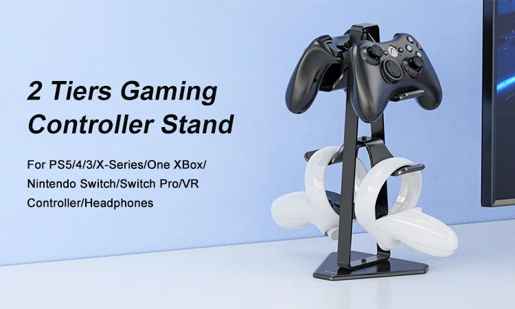 2 Tiers Controller Stand For Desk Universal Controller Display Stand ...