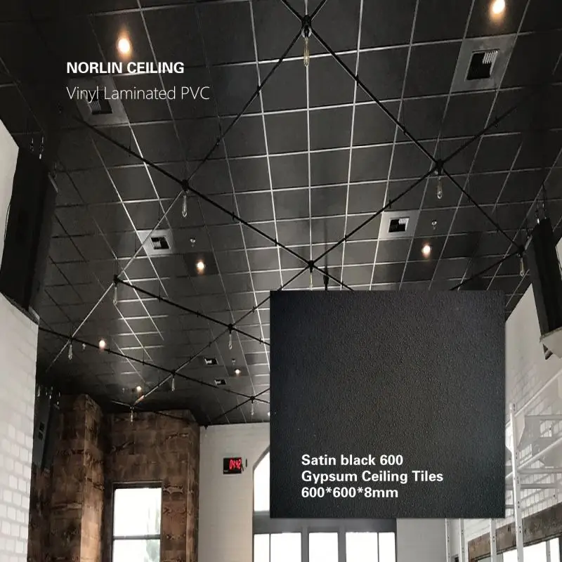 PVC Gypsum False Ceiling Board With Fireproof Heat-Insulated Grid Tiles ...