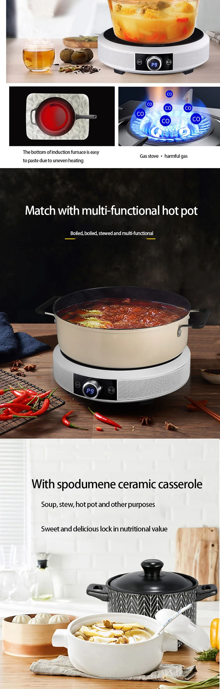 Hob Auto Ignition Set Cooker Honeycomb 2001-3000w Circular Electric ...