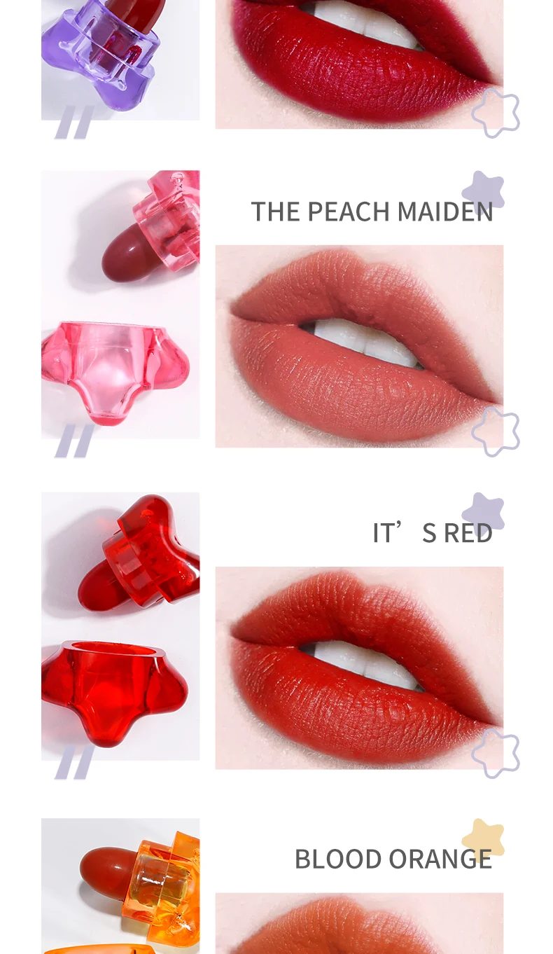 Juliapop Candy Star Lipstick Kit 9 Colors/box Mini Wishing Star ...