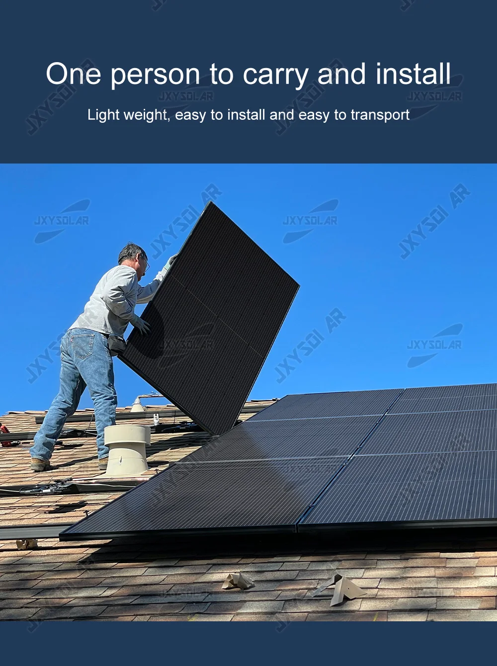 Solar Power Panel Factory All Black For Sale Mono 400 Watts Lightweight ...