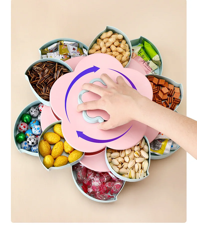 Hedan Factory Turn To Open Candy Organizer Box Rotating Kids Snack ...