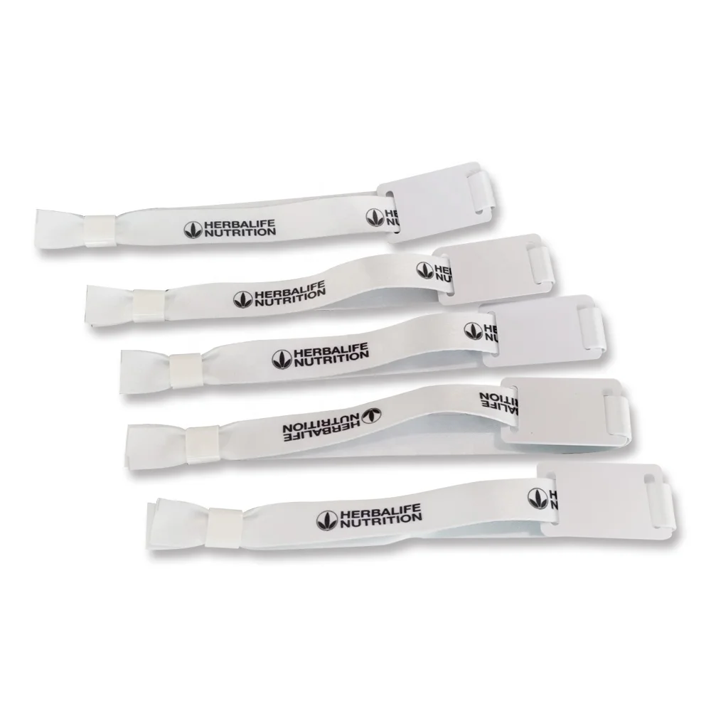 Wearable plastic nfc event rfid wrist bands fabric polyester bracelet ...