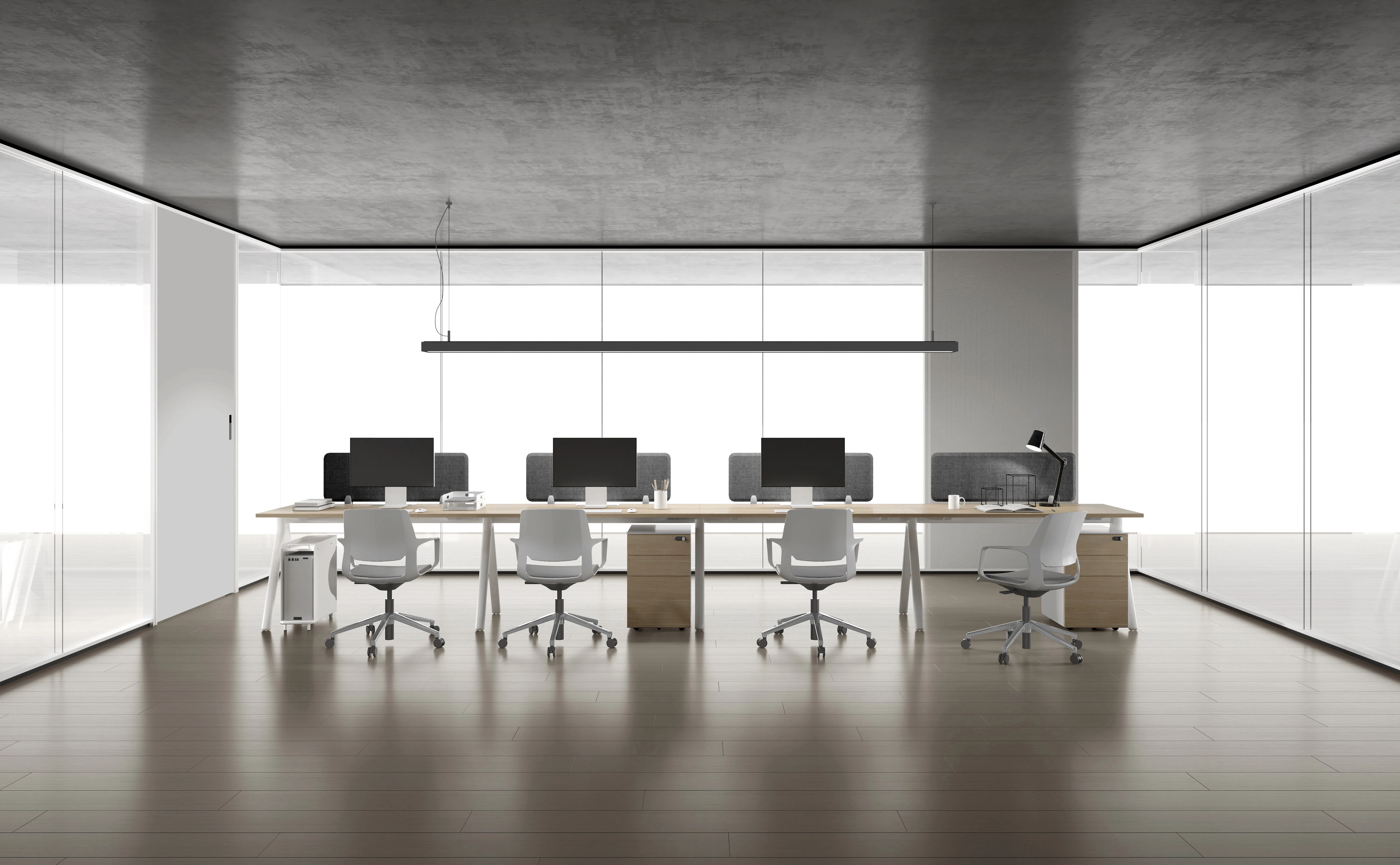 Office Cubicle Design Workstation Staff Desk 8-person Workstation With ...